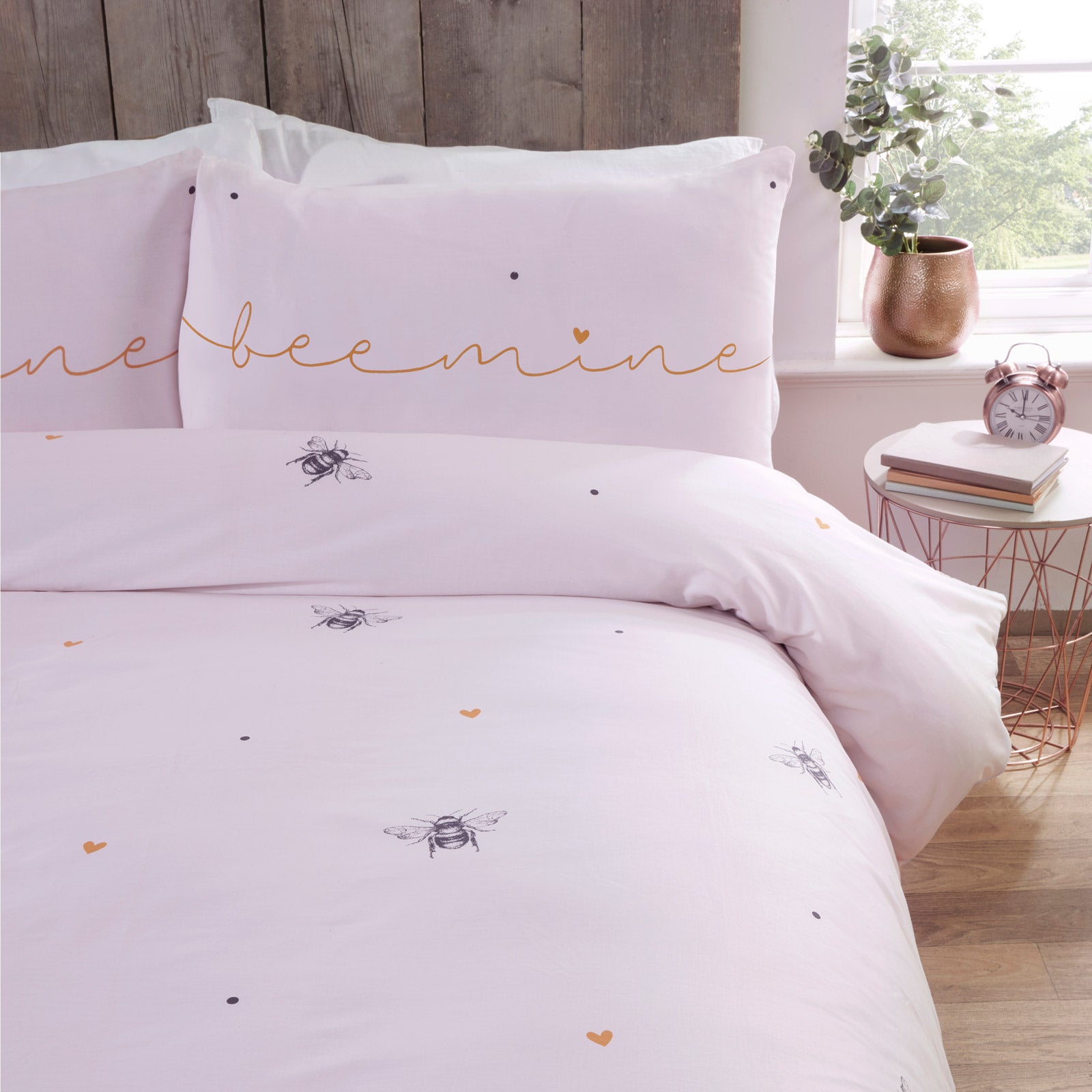 Bee Mine Bumblebee Pink Duvet Cover Set – Ideal