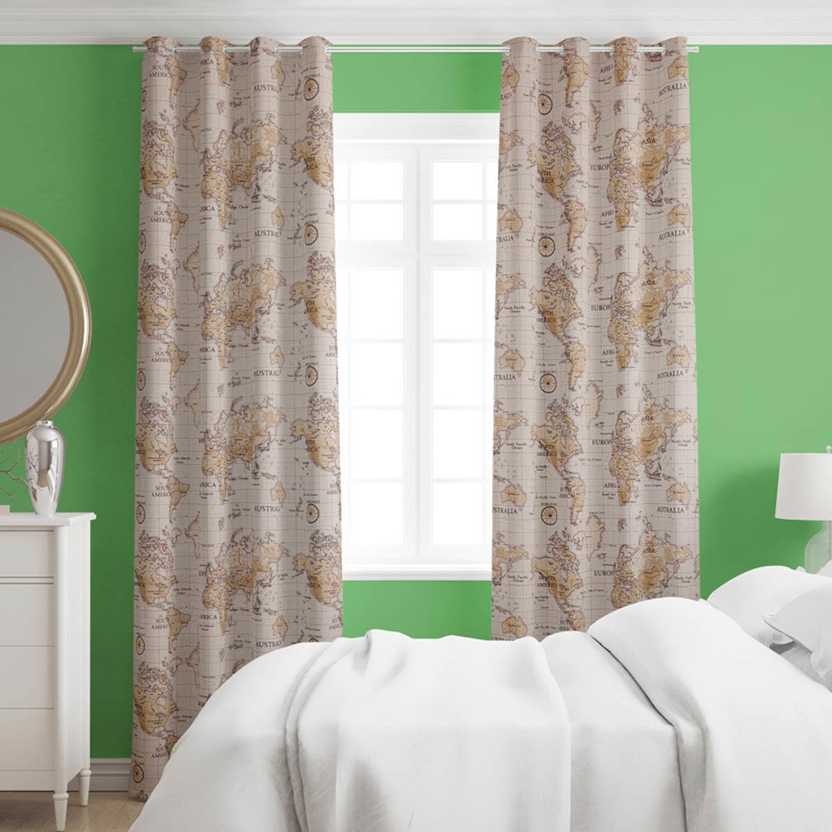 Maps Multi Made To Measure Curtains – Ideal