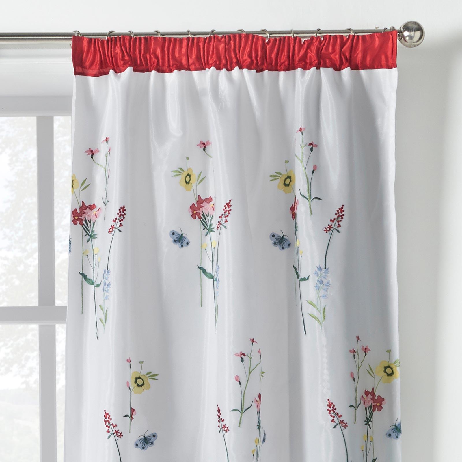 Alan Symonds Springfield Tape Top Voile Curtains - Multicoloured Floral ...