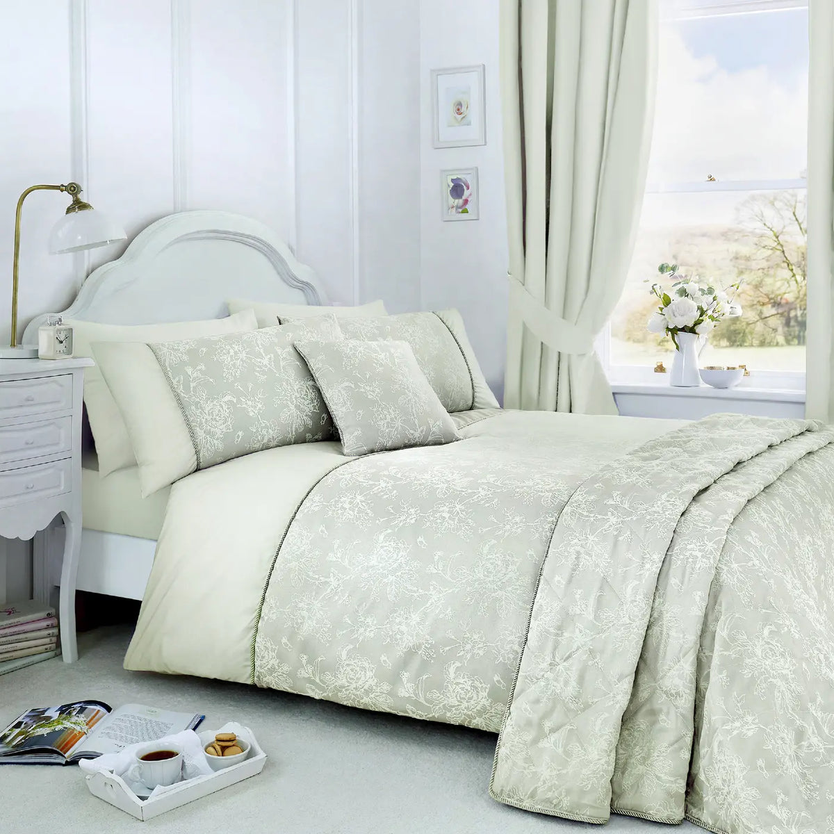 Jasmine Floral Duvet Cover Set | Dreams & Drapes Bedding – Ideal Textiles