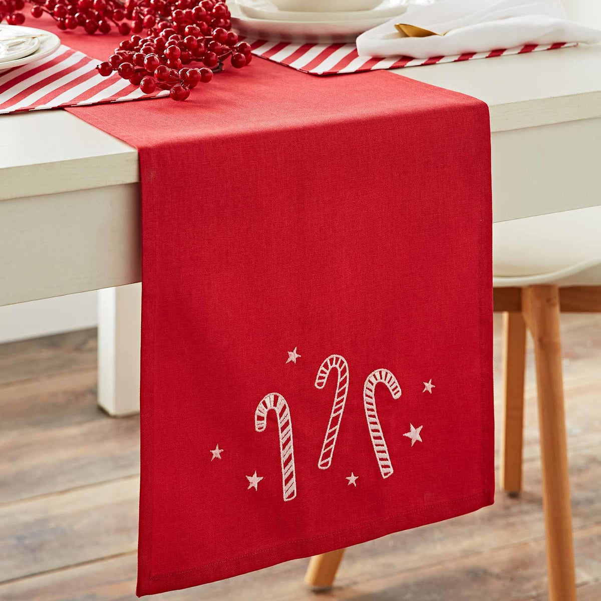 Christmas Candy Cane Table Runner – Ideal Textiles
