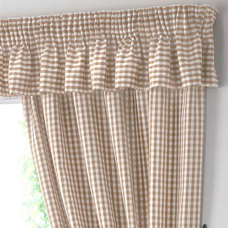 Gingham Kitchen Pelmet | Tape Top Curtains – Ideal Textiles