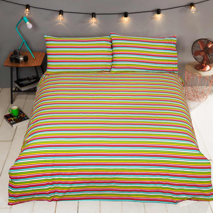 Rapport Be Happy Neon Sign Reversible Duvet Cover Quilt Bedding Set ...